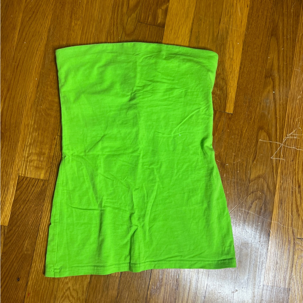 No Boundaries Neon Lime Green Hot Apple Tube Top Size… - Gem